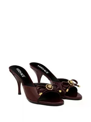 Versace Opera Bow Patent Leather Mules 85 Mm - Red