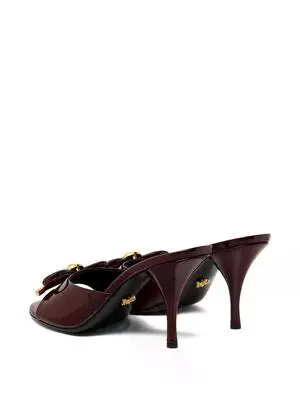 Versace Opera Bow Patent Leather Mules 85 Mm - Red