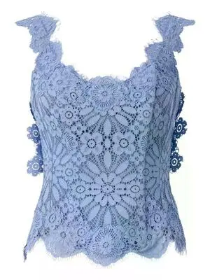 MOOS STUDIO Lace-trimmed Corset Top