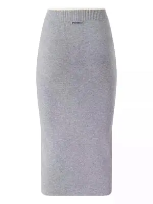 Pinko Ribbed Knit Midi Skirt