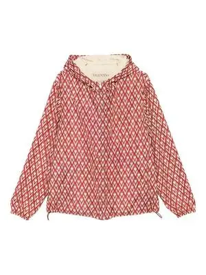 Valentino Garavani Geometric-pattern Hooded Jacket