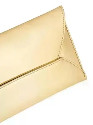 AQUAZZURA Metallic Envelope Clutch - Yellow
