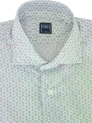 Fedeli Floral-pattern Shirt - Grey