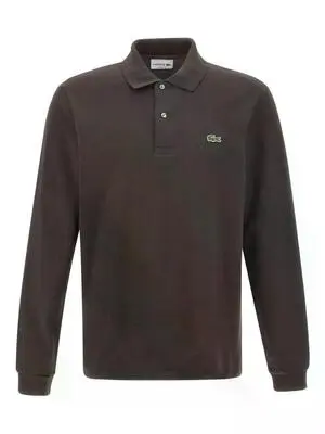 Lacoste Long-sleeve Ribbed-collar Polo Shirt - Brown