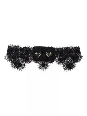 MANOKHI Lace Embellishment Choker Necklace - Black