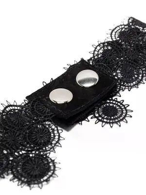 MANOKHI Lace Embellishment Choker Necklace - Black