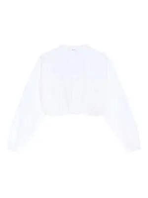 Givenchy Cropped Sweatshirt With Logo Patch - White