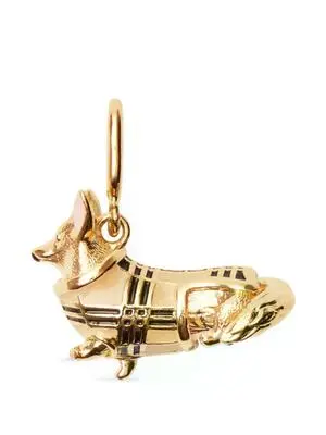 Burberry Checked Corgi Charm - Gold