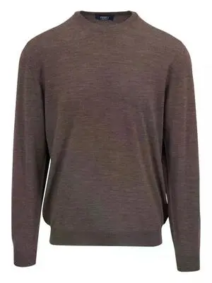 Fedeli Crew-neck Wool Sweater - Brown