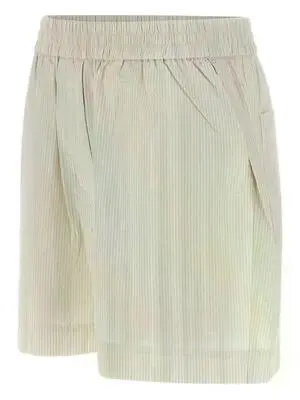 HERSKIND Striped Cotton Shorts - Neutrals