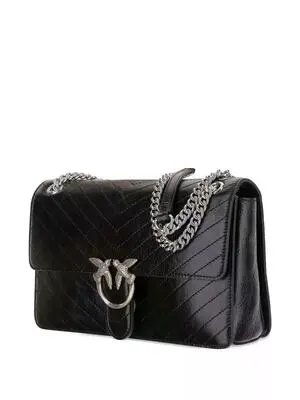 Pinko Love Quilted Shoulder Bag - Black