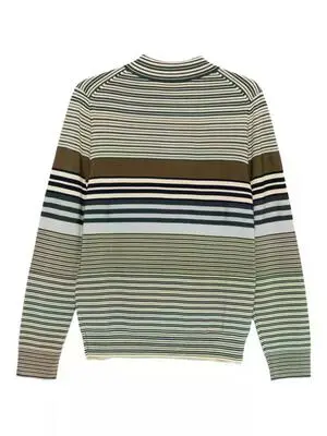 Paul Smith Striped Long-sleeve Polo Shirt - Green