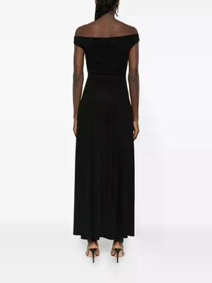 ROSERRY Rose-embellished Maxi Dress - Black