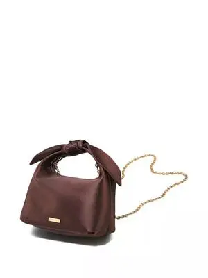 AQUAZZURA Bow-detail Mini Bag - Brown