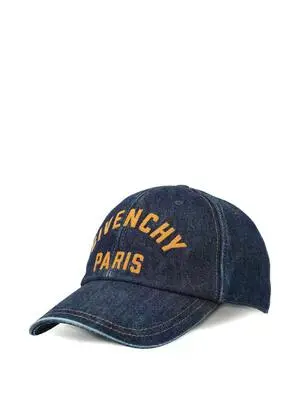 Givenchy Logo-embroidered Denim Cap - Blue
