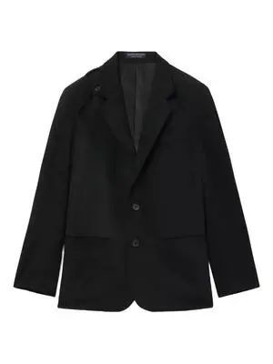Yohji Yamamoto Notched Shoulder-detail Wool Blazer