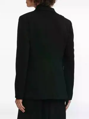 Yohji Yamamoto Notched Shoulder-detail Wool Blazer