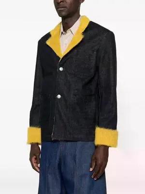 Kenzo Denim Jacket With Contrast Trim - Blue