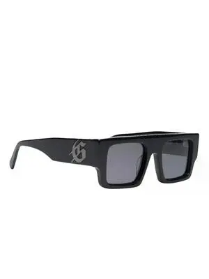 GODSPEED Logo-detail Square-frame Sunglasses - Black