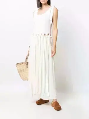 Chloé Drop-waist Knotted Crepe Maxi Dress