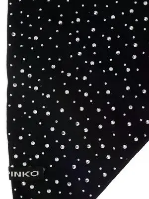 Pinko Crystal-embellished Knitted Scarf