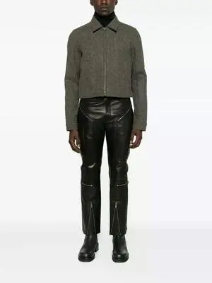 Rick Owens Zip-detailed Leather Trousers