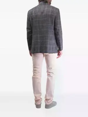 Kiton Checked Single-breasted Jacket
