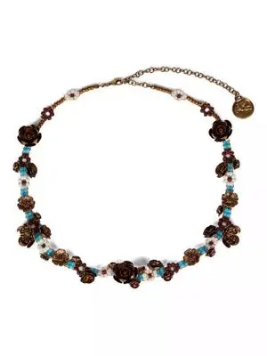 Etro Beaded Rose Necklace - Multicolour