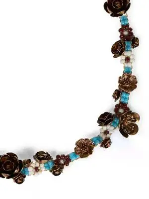 Etro Beaded Rose Necklace