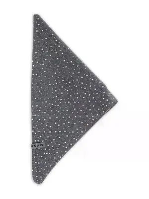 Pinko Crystal-embellished Knitted Scarf - Grey