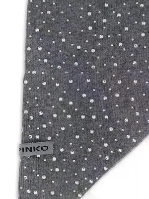 Pinko Crystal-embellished Knitted Scarf