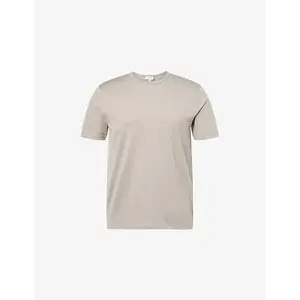Sunspel Short-sleeve Classic Cotton-jersey T-shirt - Fog