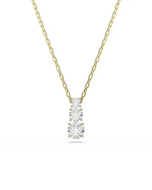 SWAROVSKI Stilla Three Stone Pendant Necklace - Gold