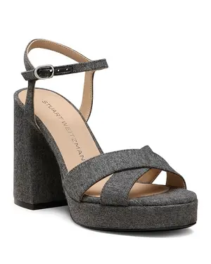 STUART WEITZMAN Dayna Platform Sandals - Slate