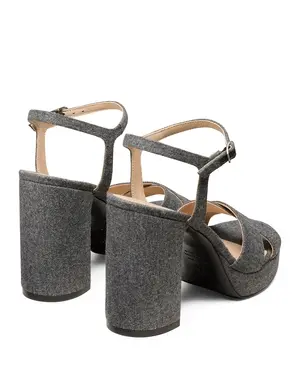 STUART WEITZMAN Dayna Platform Sandals - Slate