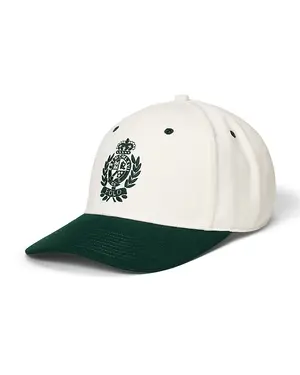 Ralph Lauren Two-tone Crest Twill Cap - White/green