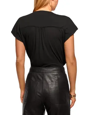 Ramy Brook Dorothy Cowl Neck Top - Black