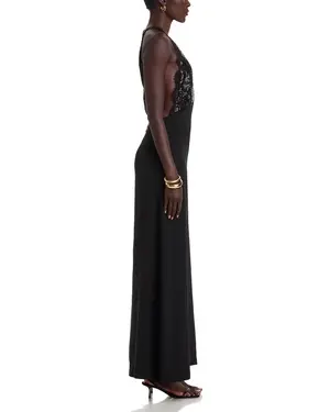 Ramy Brook Chantal Plunging Neck Gown