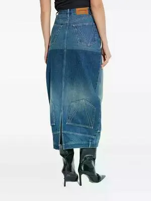 Vetements Upside-down Denim Midi Skirt
