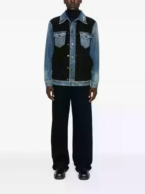 Dolce & Gabbana Denim-panelled Corduroy Jacket