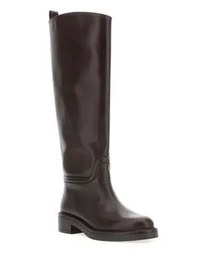 STUART WEITZMAN Celia Leather Riding Boots - Brown