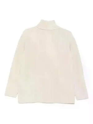 JOSEPH Ribbed Panelled Turtleneck Sweater