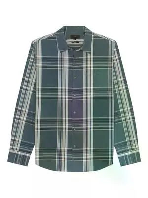 Vince Checked Long-sleeve Shirt
