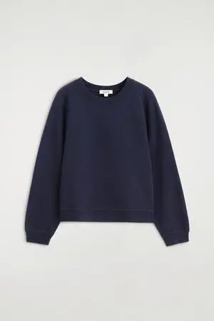 Cos Cotton Sweatshirt - Navy