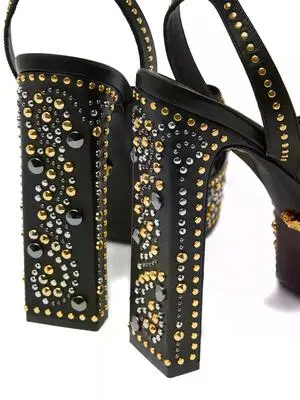 Versace 140mm La Medusa Platform Studded Sandals