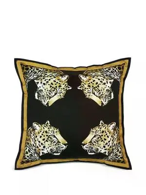 Dolce & Gabbana Leopard-print Cotton Cushion - Black
