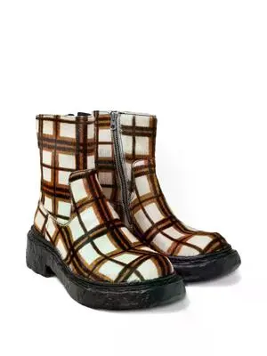 Camper Vamonos Checked Zip Boots