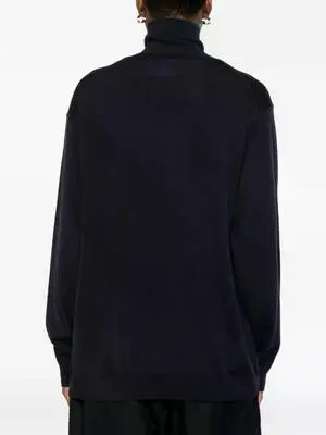 Erika Cavallini Wool Turtleneck Sweater - Blue