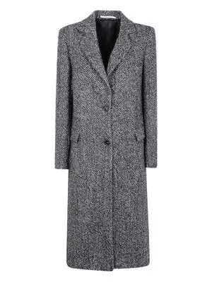 Tagliatore Amanda Herringbone Wool Coat