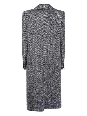 Tagliatore Amanda Herringbone Wool Coat